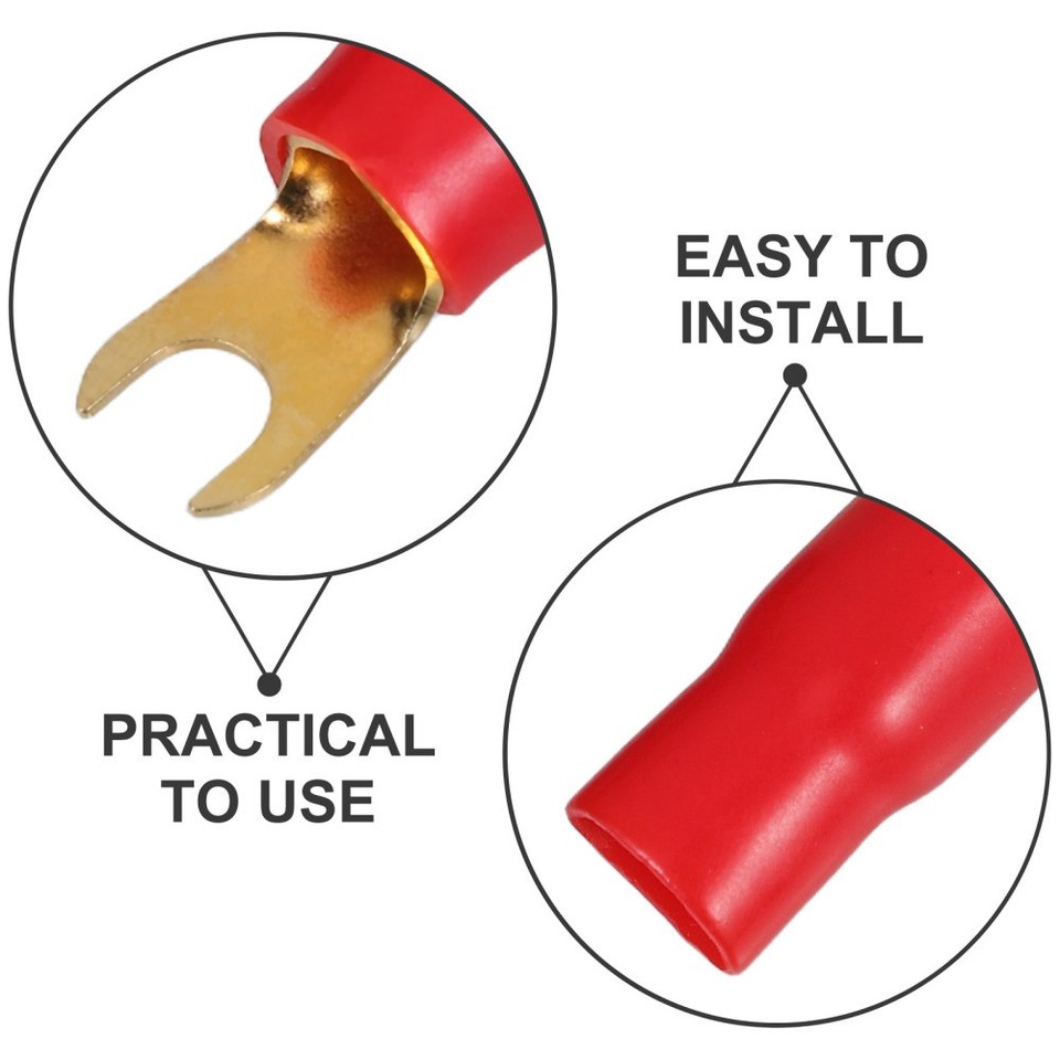 0 Gauge Wire Spade Connectors Crimp Terminals Crimp Barrier Spades ...