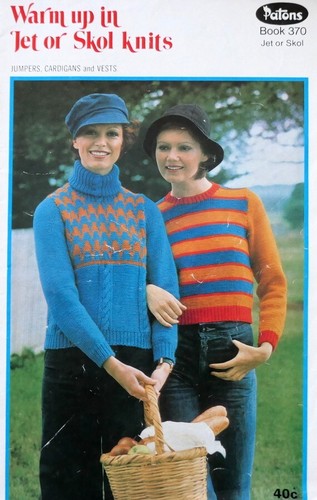 Patons #370 Knitting Pattern book - Warm up in 12ply Jet or Skol knits ...