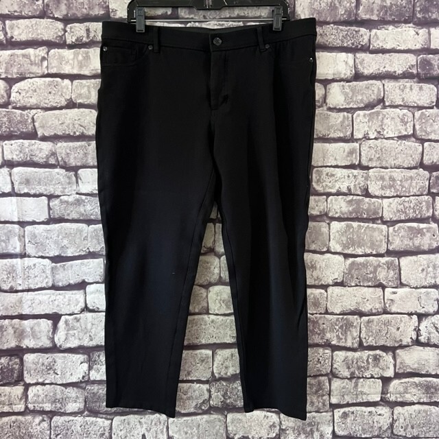 Chico's Black Crop Pants Size L/14 Short 26 Inch Inseam Rayon, Nylon ...