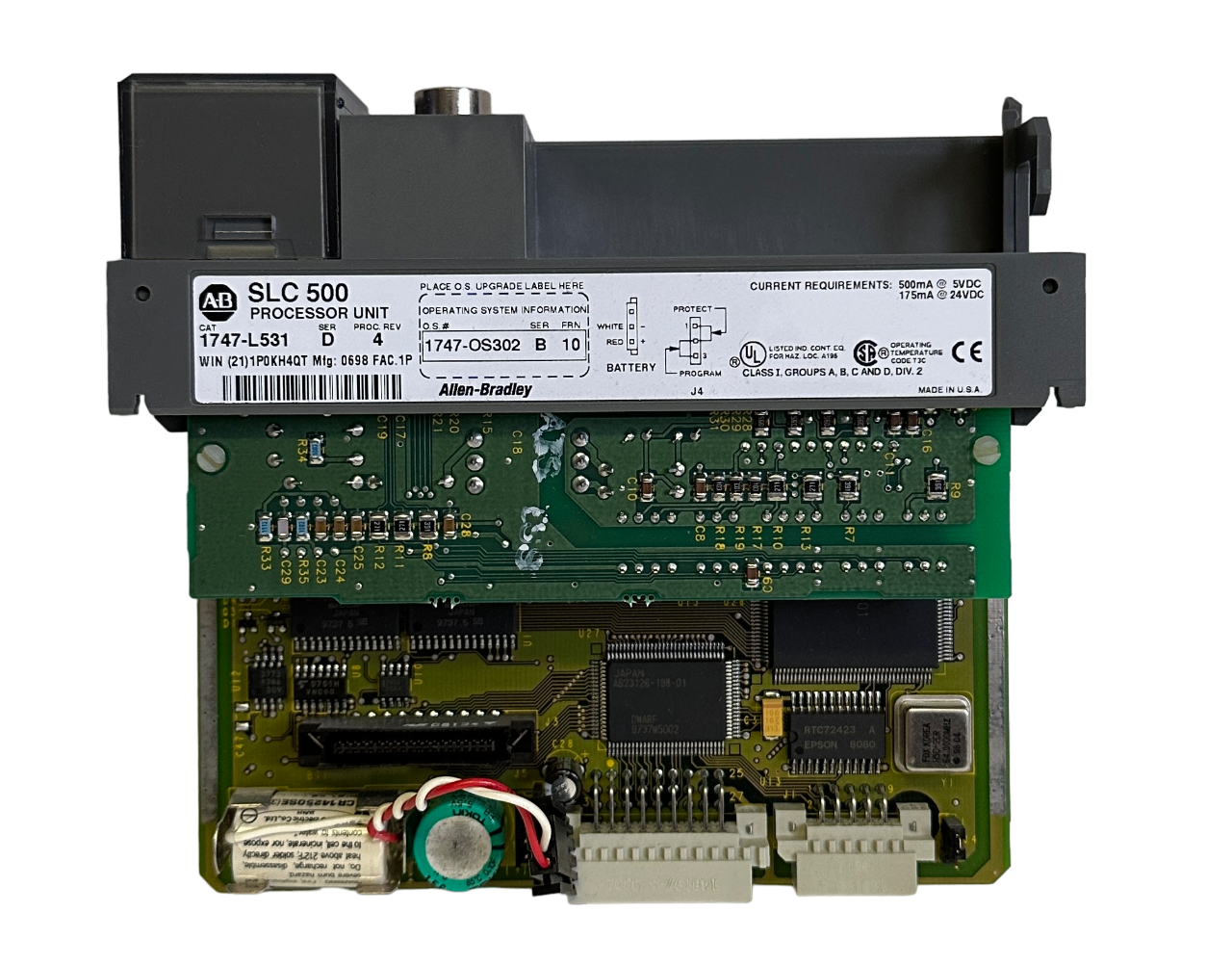 ALLEN BRADLEY 1747-L531 /D SLC 500 PROCESSOR MODULE 5/03 1747-OS302 /B ...