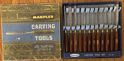 Vintage Marples 12 Piece Wood Carving Set Wood With Box | eBay