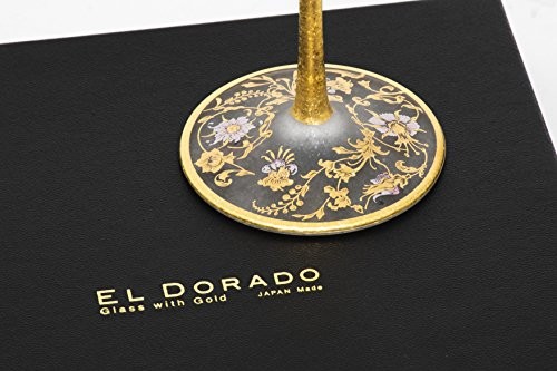 ADERIA S6105 EL DORADO ARABESQUE wine glass pair set 18.26 fl oz (540ml ...