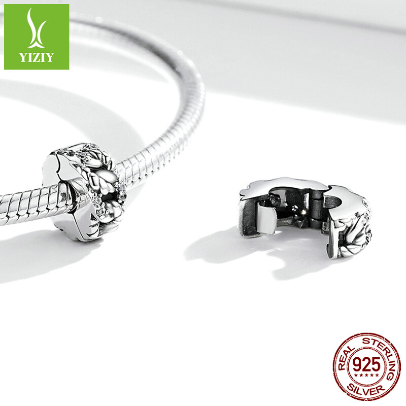 Fashion Sterling Silver Cz Charm Beads Fits S925 Charm Bracelet & Chain ...