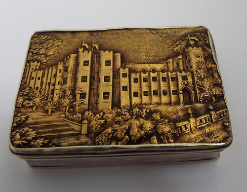 EXTREMELY RARE NAT MILLS ANTIQUE GEORGIAN 1835 SOLID SILVER CASTLE TOP ...