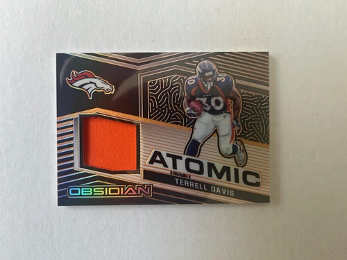 2021 Panini Obsidian Atomic Material Orange Terrell Davis Relic 57/75 ...