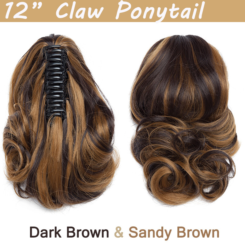 Real Thick Clip In Pony Tail Hair Extensions Claw Clip On Ponytail As ...