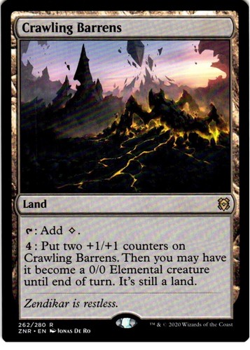 1x MTG Rare Crawling Barrens Zendikar Rising Regular | eBay