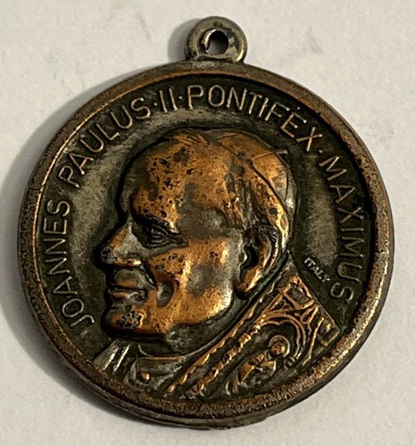 Vintage Joannes Paulus II Pope Pontifex Pendant Catholic Charm Medal ...