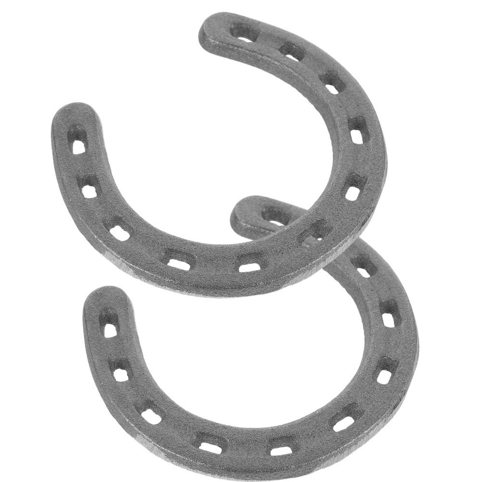 2 Pcs Cast Iron Horseshoe Wall Decor Art Ornament Decors Metal ...