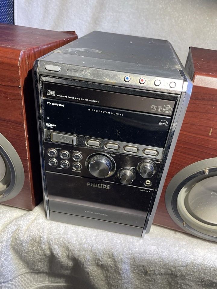 Philips MCM760 Hi-Fi Stereo Micro System & Phillips FWB-MC760 Speakers ...