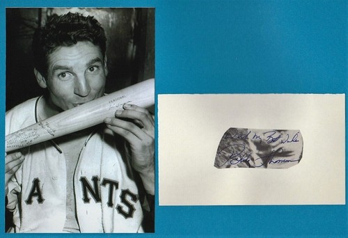 Bobby Thompson New York Giants Shot Heard Round The World Signed Index ...