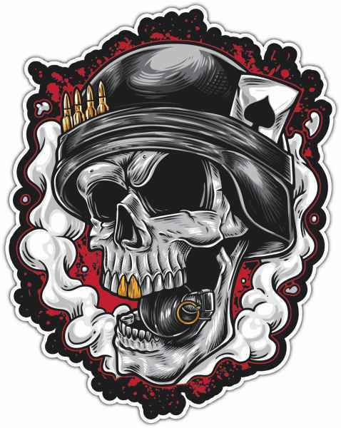 Military Skull Vinyl Decal