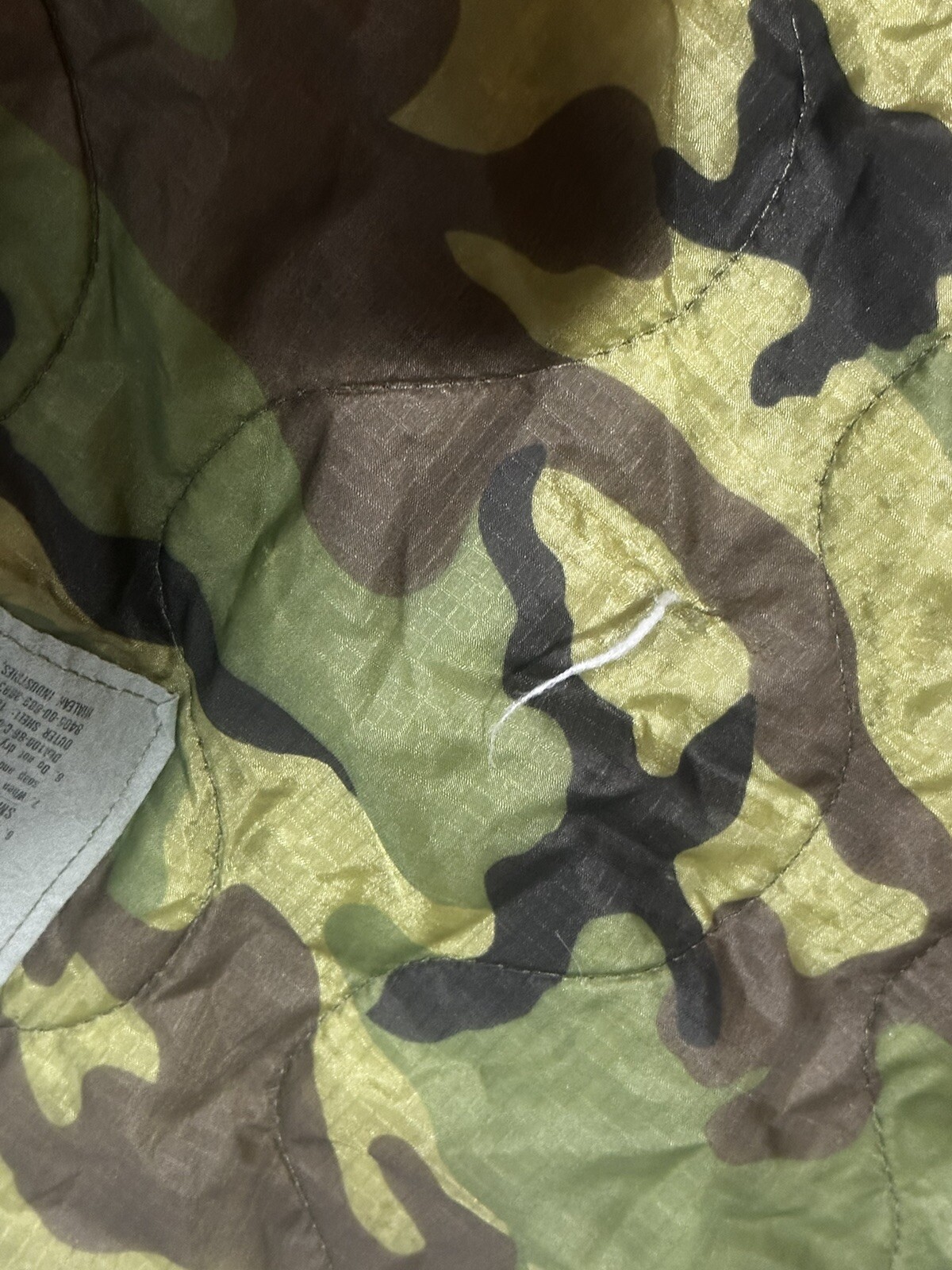 Vintage 1986 USGI ERDL Woodland Camouflage Woobie Poncho Liner Military ...