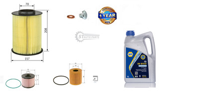 FOR FORD KUGA 2.0 TDCI 2010-2013 SERVICE KIT WITH SUMP PLUG & 5 LTR ...