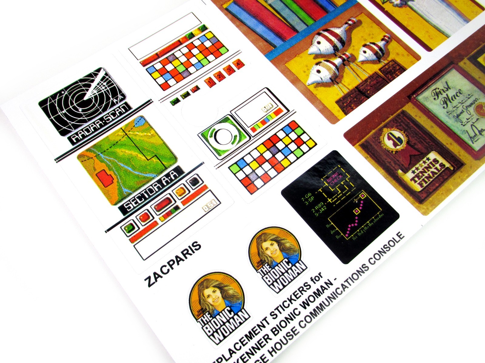 CUSTOM STICKERS for BIONIC WOMAN CARRIAGE HOUSE COMMUNICATION CONSOLE ...