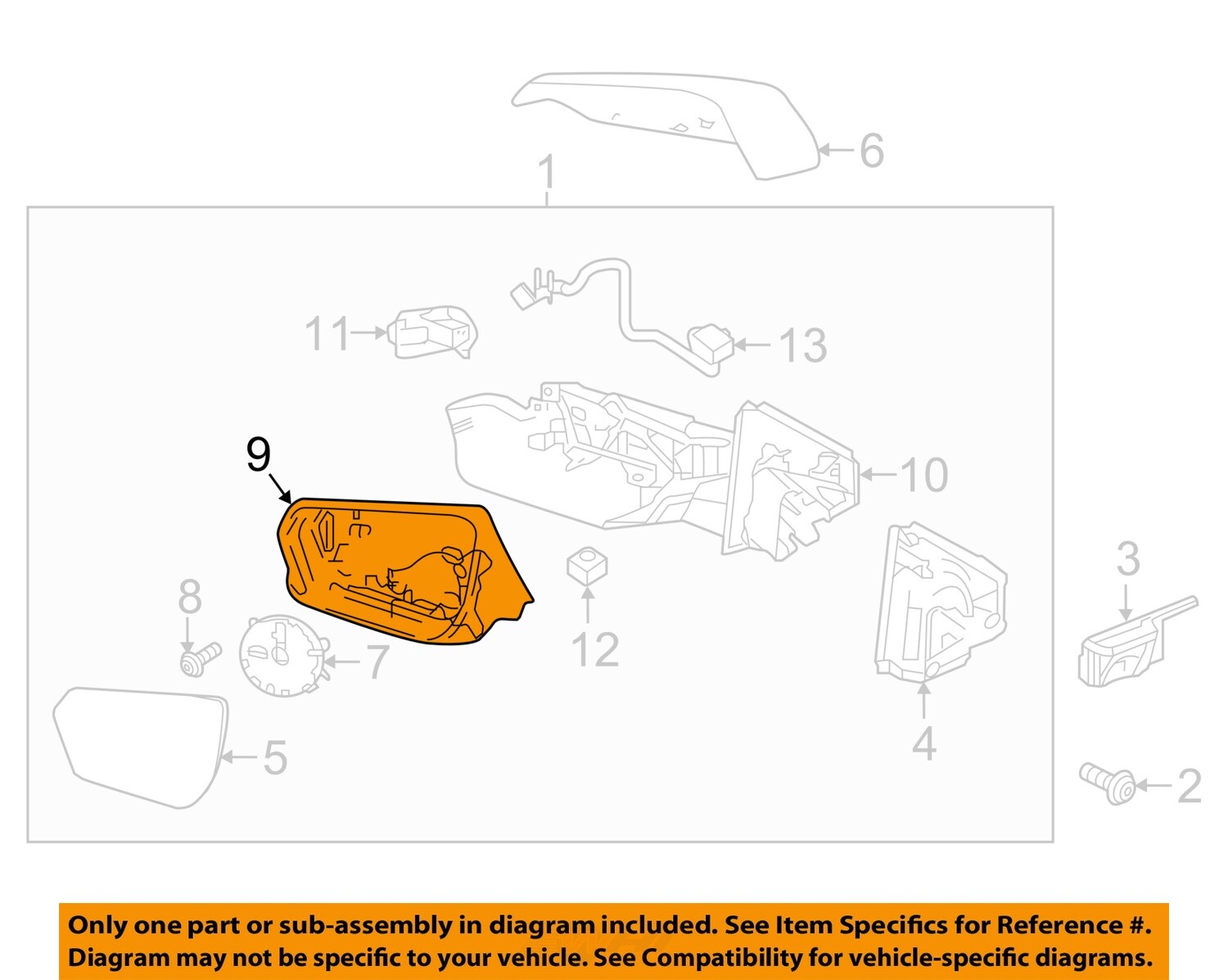GM OEM 18-24 Equinox,Terrain Front Door Outside Mirrors-Mirror Housing ...