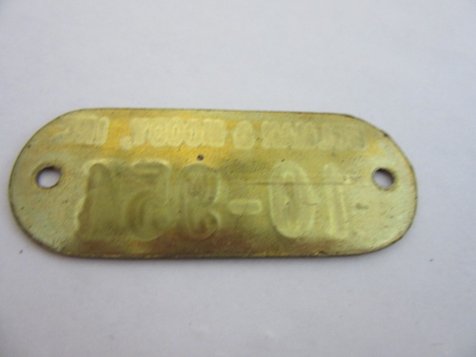 VINTAGE Holman Moody Brass Inventory Tag Emblem Racing NASCAR Hard To ...