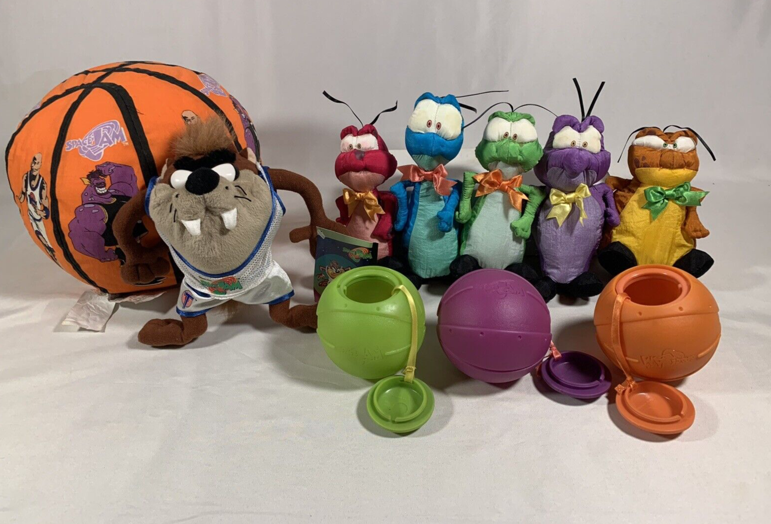 Vintage Space Jam Nerdlucks Alien Monster Plush & More Warner Bros 1996 ...