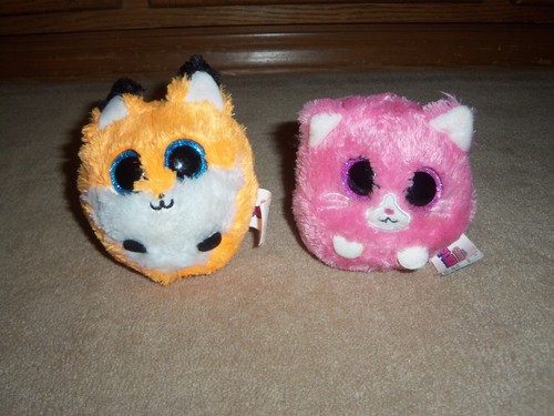 AMAZING SQUISHEE PLUSHIES, SET OF 2, WITTY FOX & WHISKAS CAT | eBay