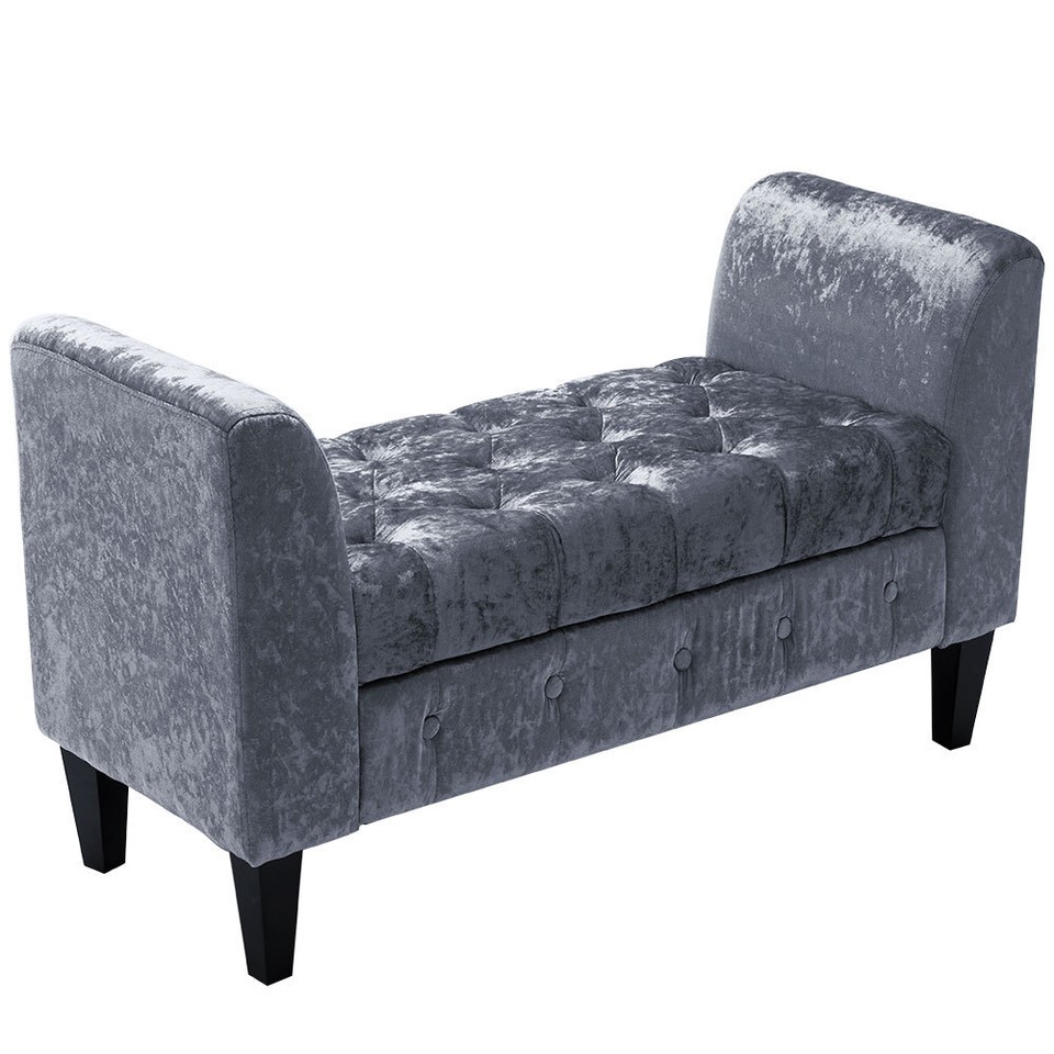 Chesterfield Storage Ottoman Footstool End of Bed Sofa Bench Window ...