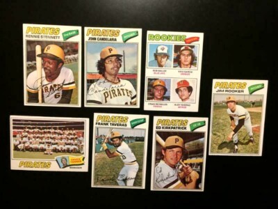 TOPPS-1977 PIRATES 7 BASEBALL CARDS EX-EX++ W/ STENNETT-FREE SHIPPING ...