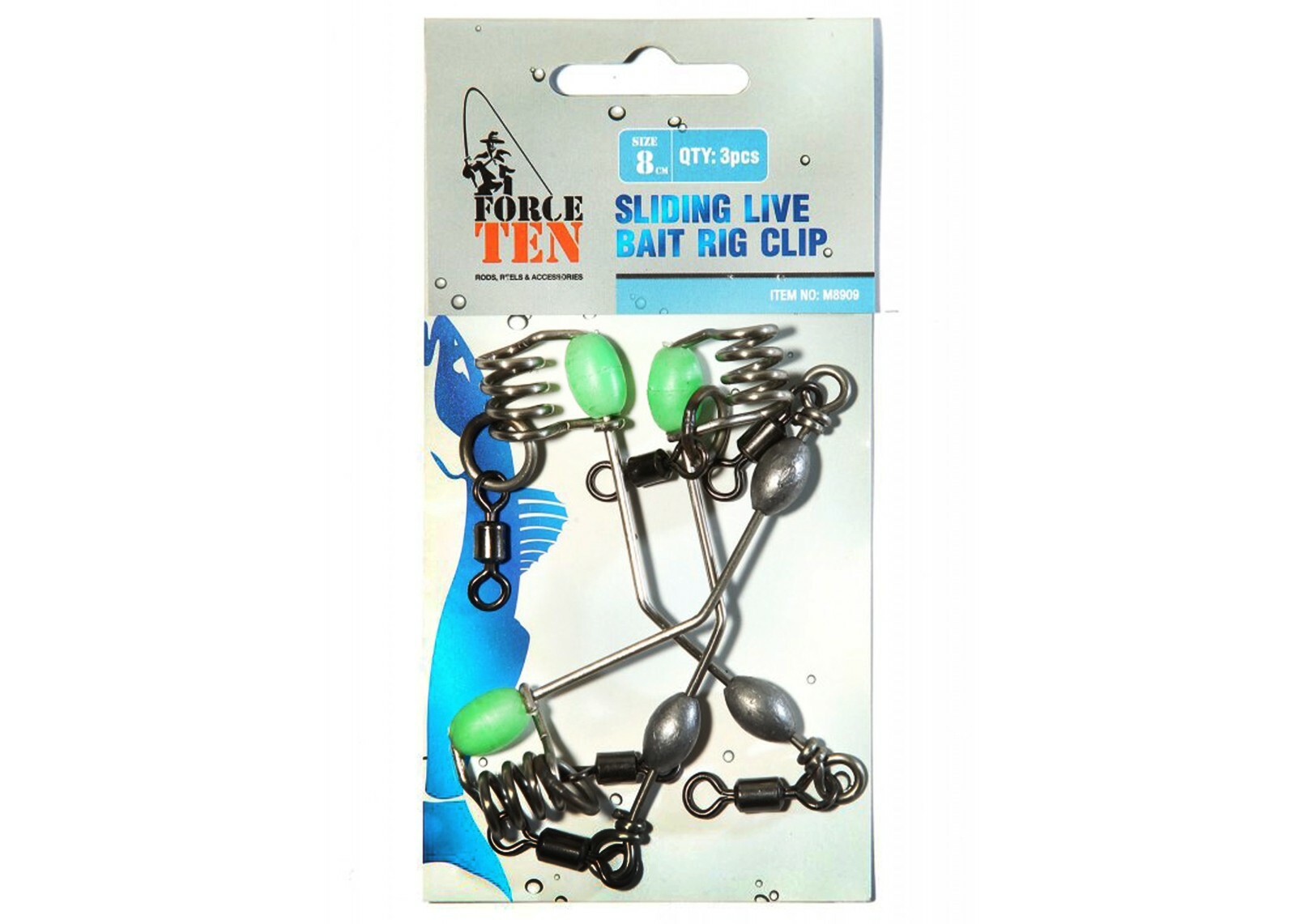 SLIDING LIVE BAIT RIG CLIP HEAVY DUTY RUNNING RIGS LUMO FORCE TEN ...