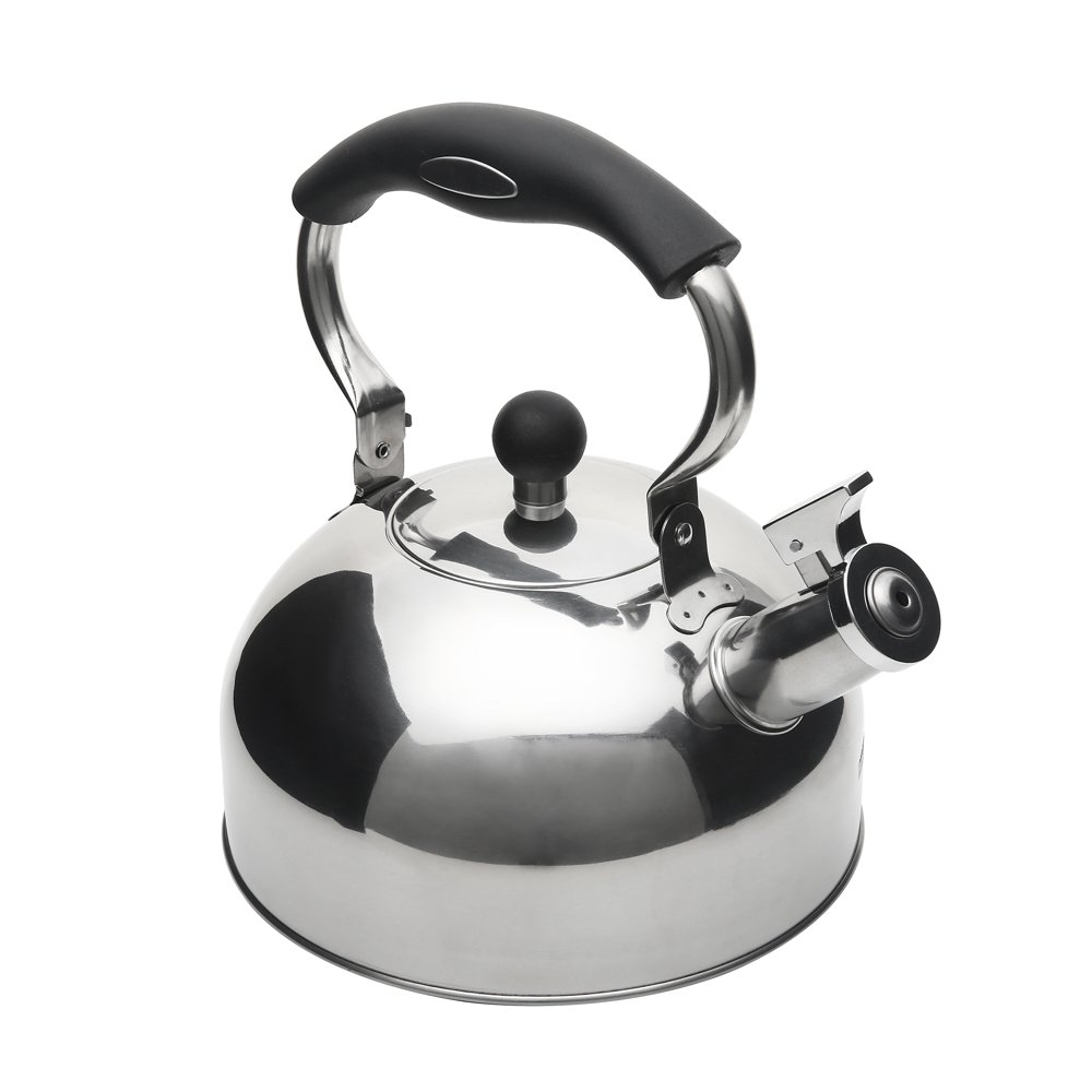 Stainless Steel Whistling Tea Kettle Max & Min Lines Coffee Tea Pot 2.5 ...