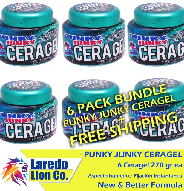 6 PUNKY JUNKY CERAGEL GEL WAX 9.52 oz each FX BRILLANTE MAXIMUM HOLD | eBay