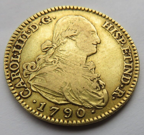 1790 Colonial Spain Carlos IV .900 Gold 2 Escudos | eBay