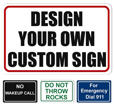 Personalized Custom Metal Aluminum Sign for Outdoor, Indoor, Home ...