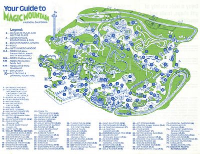 1976 MAGIC MOUNTAIN MAP POSTER 24 X 36 Inches Nostalgic Piece | eBay