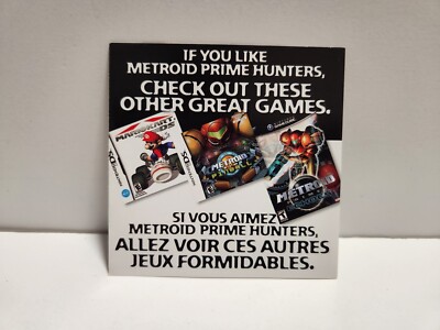 Metroid Prime Hunters Nintendo DS Insert ONLY | eBay