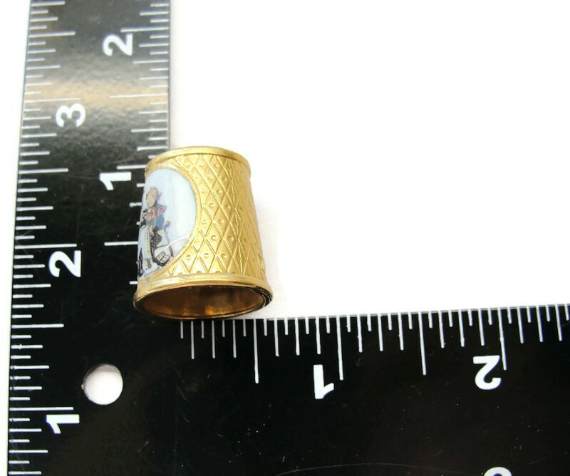 Vintage Gold Plated Metal Child Thimble J. Hummel | eBay