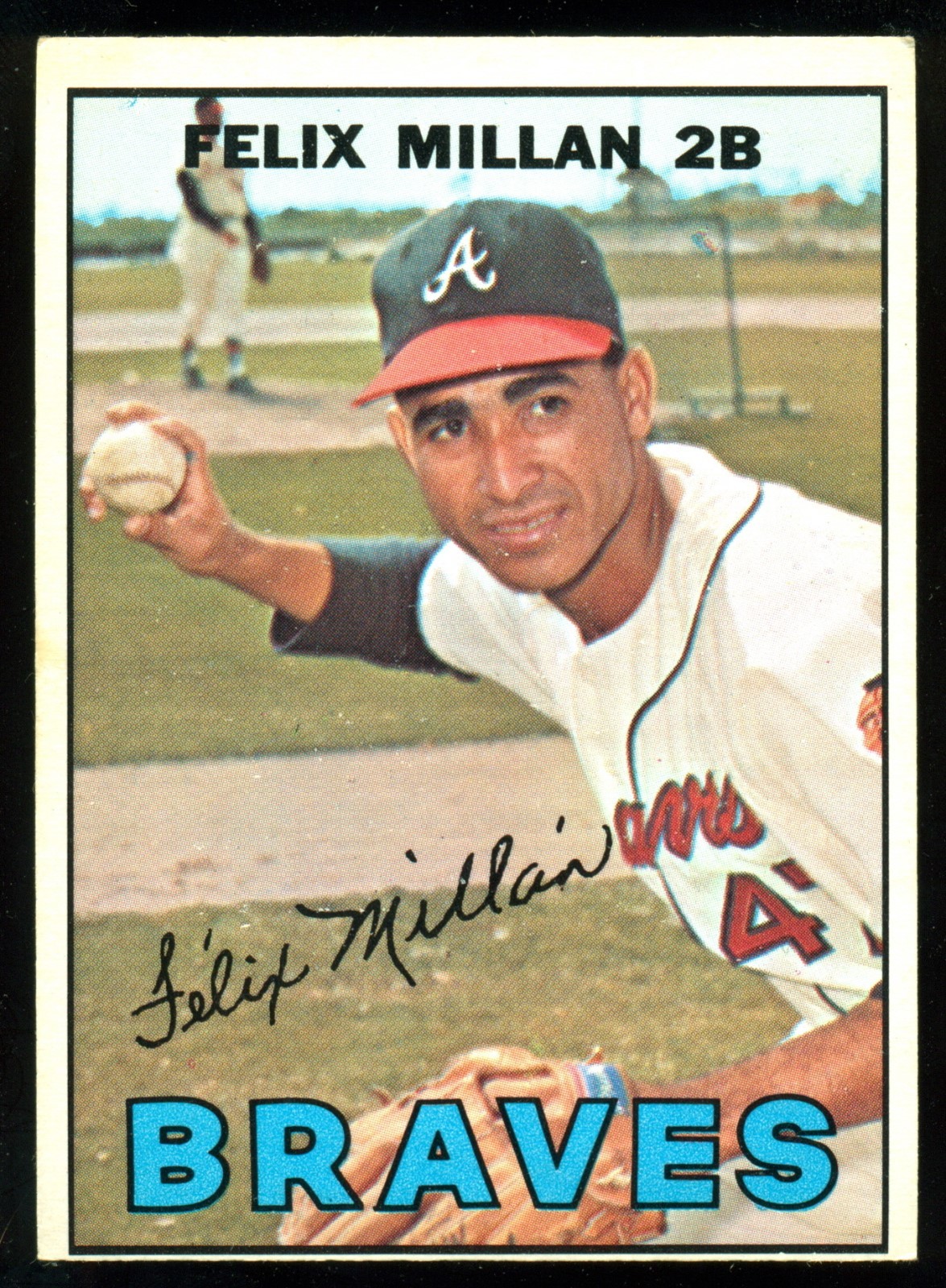 1967 TOPPS OPC O PEE CHEE BASEBALL #89 FELIX MILLAN EX-NM ATLANTA ...