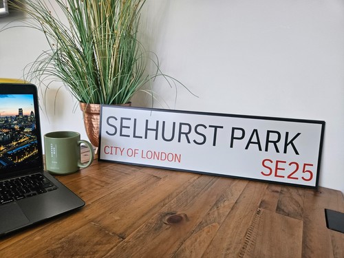 Selhurst Park Crystal Palace 60cm x 17cm x 3mm Metal London Wall Street ...