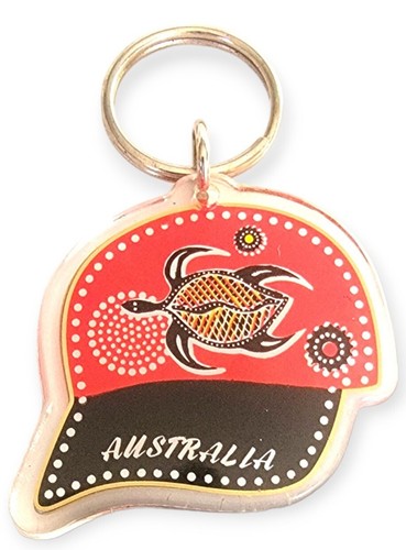 Australia Keychain Turtle Aborigine Design Baseball Hat Souvenir ...
