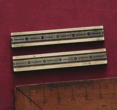 2x Line brass ornament bookbinding Art Nouveau-Deco gilding bookbinder ...