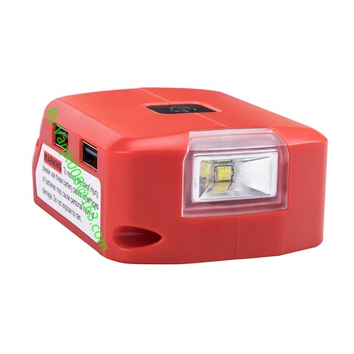 1PCS USB POWER SOURCE Adapter For Milwaukee M18 Battery w/140lm LED ...