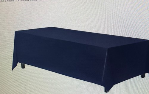 Gee Di Moda Rectangle Tablecloth - 90 x 132" Inch - Navy Blue ...