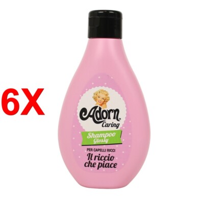 6 X Adorn Caring Vintage Shampoo Glossy Per Capelli Ricci 250ml | eBay