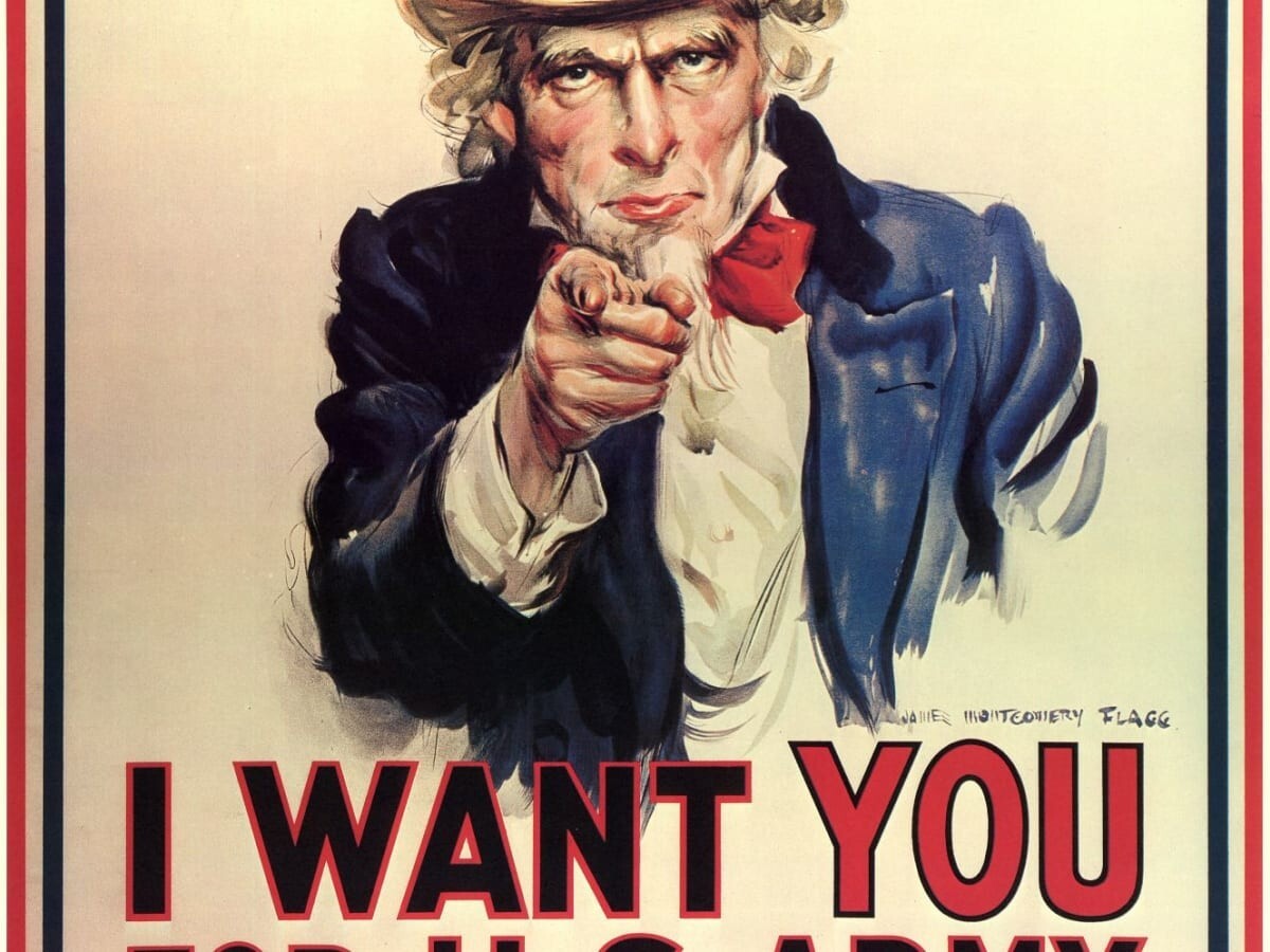 Uncle Sam Poster Ww1 I Want You For U.S. Army Uncle Sam WW1 Vintage