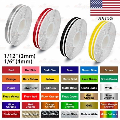 1/2" PINSTRIPE Self Adhesive Pinstriping Double Lines TAPE Vinyl ...