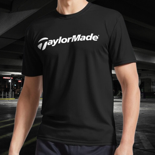 TAYLORMADE-GOLF LOGO WHITE Active T-Shirt Funny Size Mode American T ...