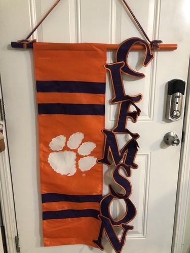 Clemson University Tigers Applique Letters Flag(44” X 22”) | eBay