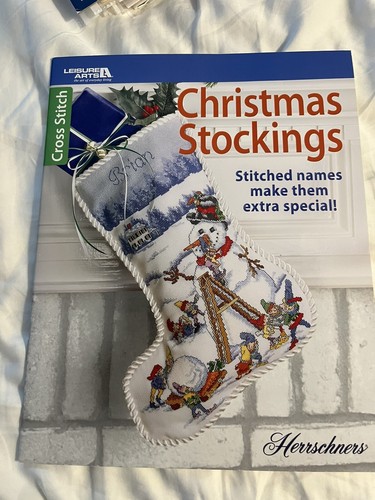 Cross Stitch Pattern Book CHRISTMAS STOCKINGS ~ 6 Designs for People ...