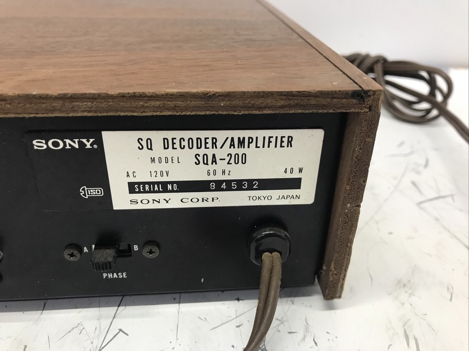 Sony SQA-200 4 Channel SQ Decoder / Amplifier | SQ Decoder