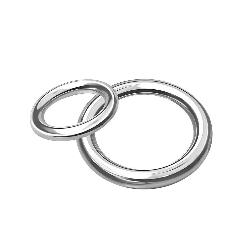 A2 Stainless Steel Round Rings Heavy Duty Solid Metal O Ring Welded ...