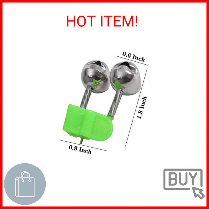 KISEER 50 Pcs Plastic Fishing Bells Clips Fishing Rod Alarm with Dual ...
