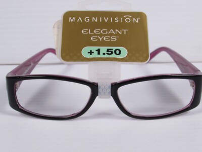 Magnivision Elegant Eyes Elizabeth Women's Rectangular Reading Glasses ...