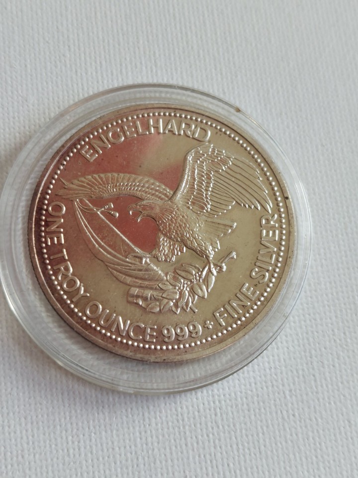 1986 Proof/Proof Like 1 Oz 999 Silver Engelhard American Prospector ...